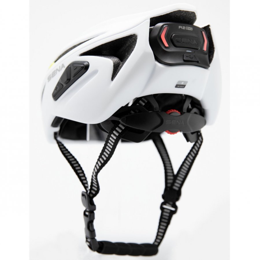 Helma Sena R2 EVO s headsetem white matte | Ride4Stars