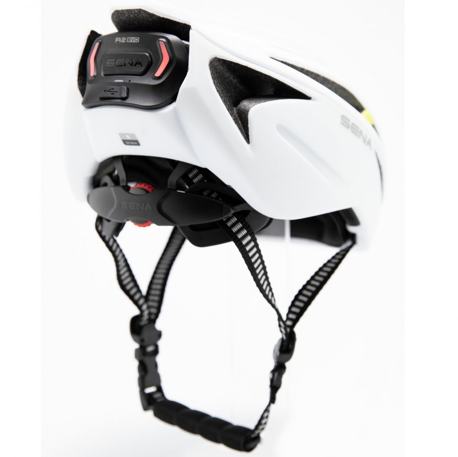 Helma Sena R2 EVO s headsetem white matte | Ride4Stars