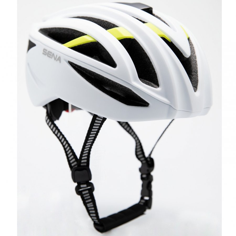 Helma Sena R2 EVO s headsetem white matte | Ride4Stars